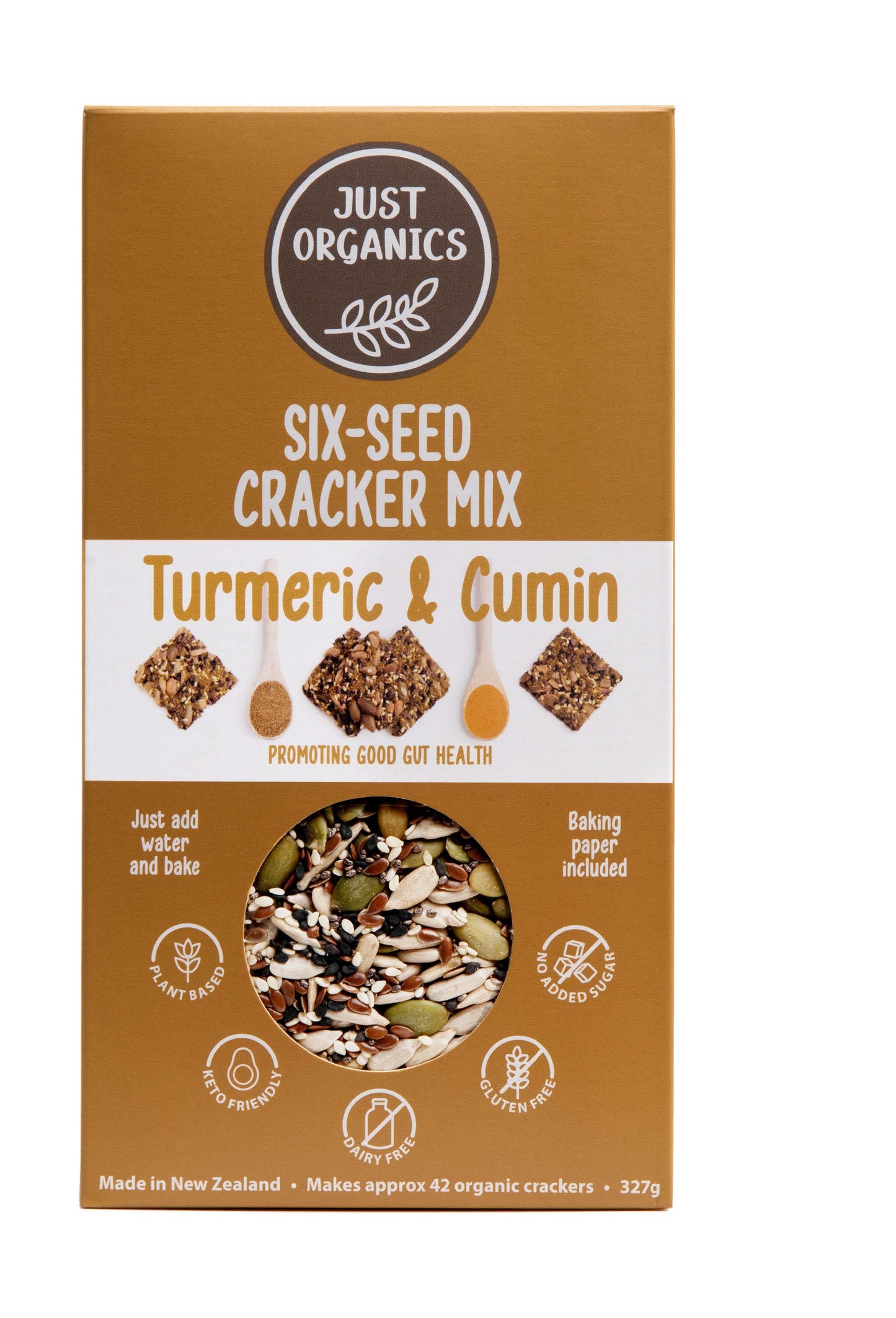 Organic Six Seed Cracker Mix - Turmeric & Cumin – Just Organics